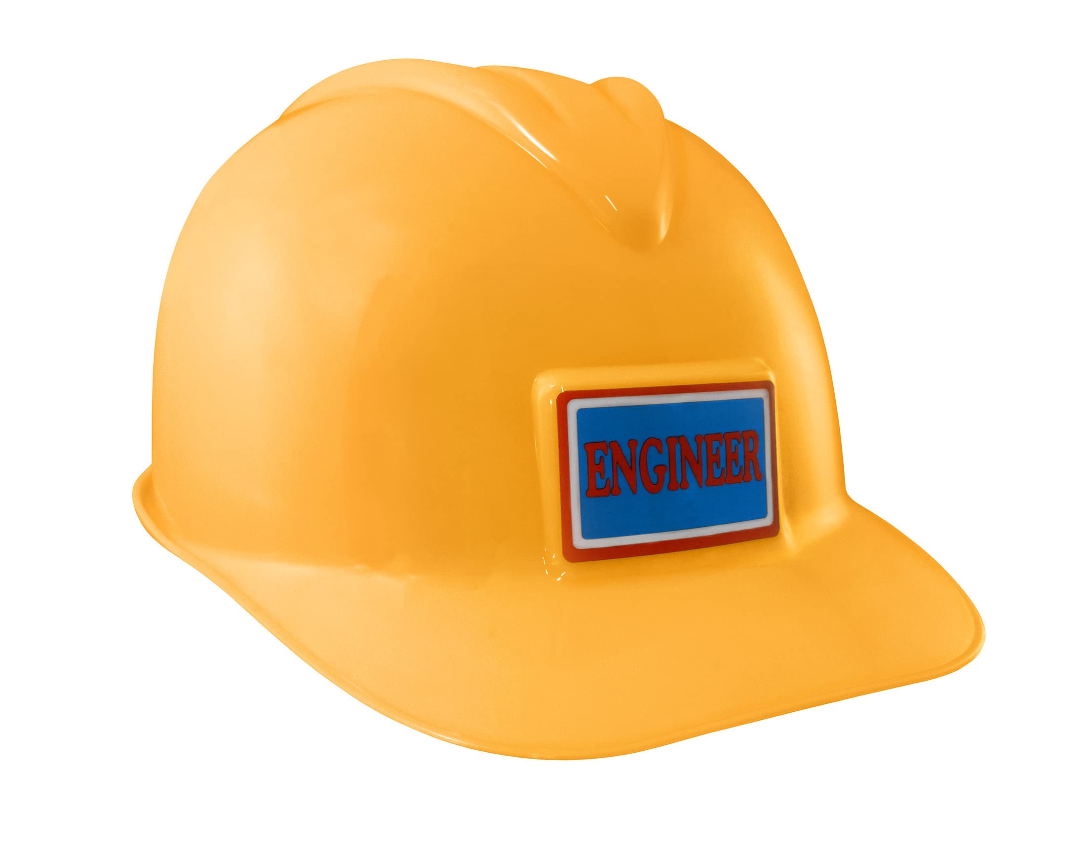 Nicky Bigs Novelties Adult Womens Plastic Novelty Construction Helmet Yellow Engineer Hard Hat Road Worker Costume Theme Prop