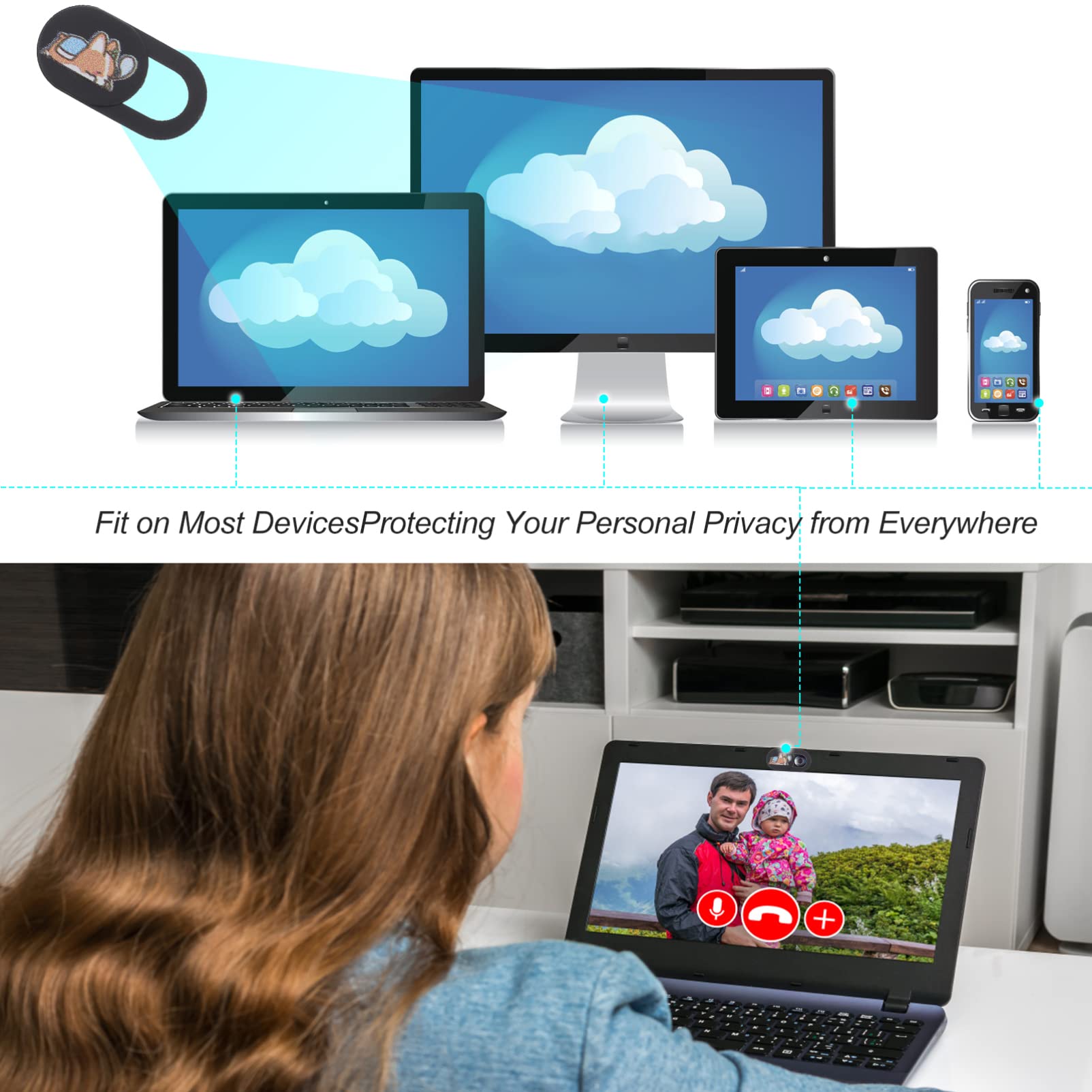 SOLUSTRE 3pcs camera cover webcam privacy covers computers laptops stickers for phones computer laptop stickers for computers smart camera phone camera Webcam Cover slider intelligent abs
