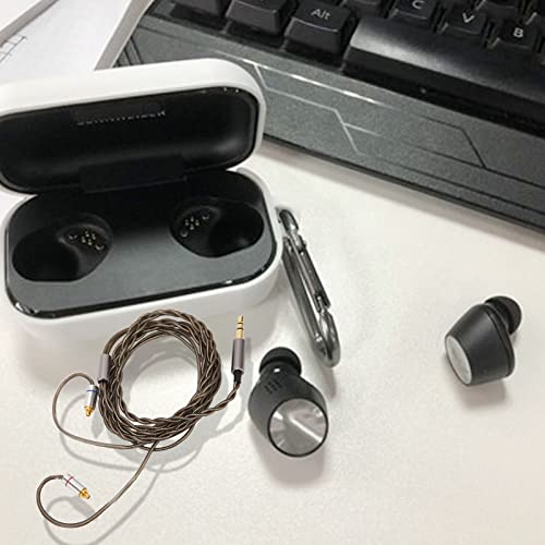 Silver Plated Earphone Cable, MMCX to 3.5mm Plug Earphone Replacement Cable Copper Core Upgrade Headphone Cable for IE300 IE600 IE900 3.9ft
