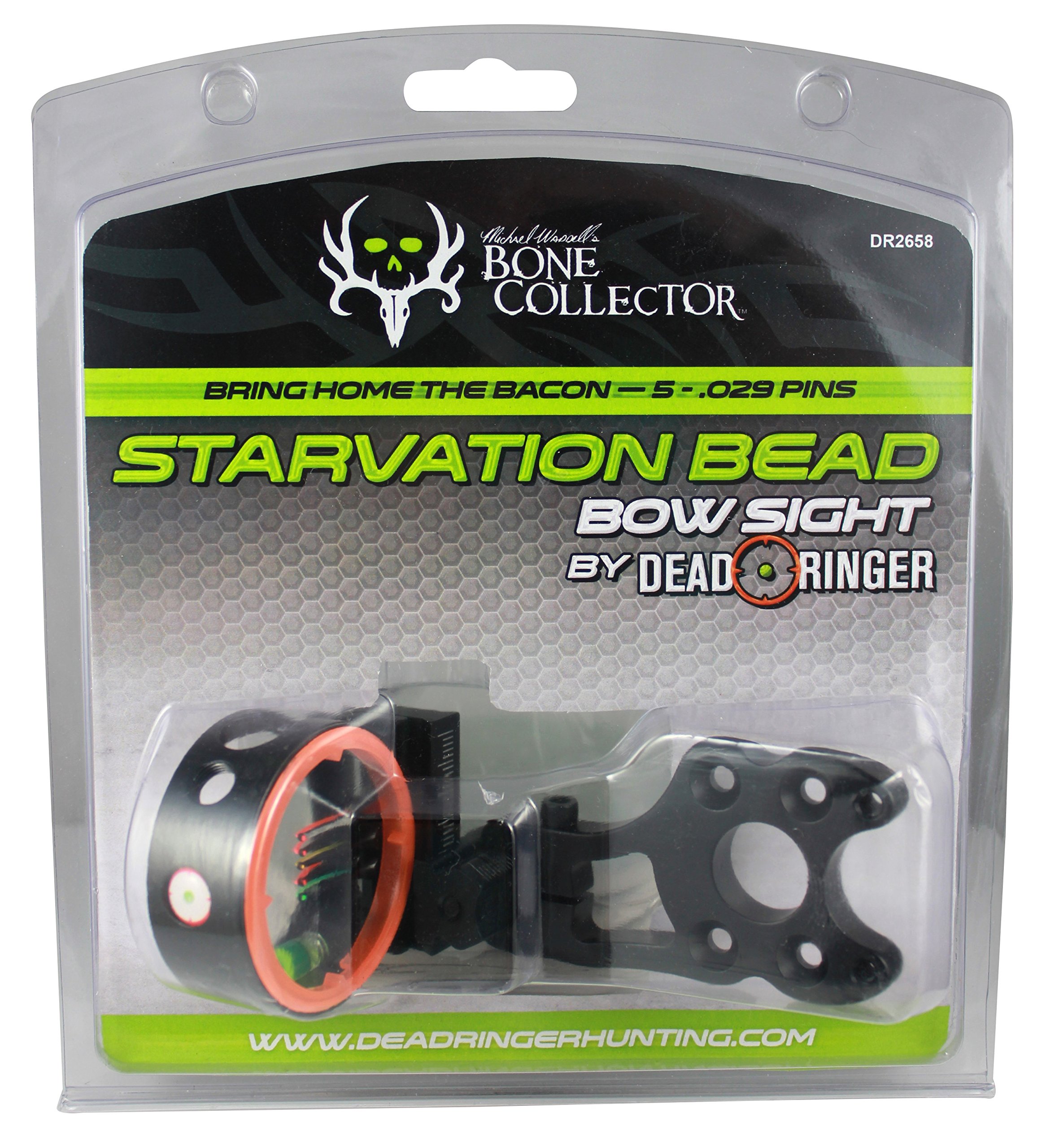 Dead Ringer Starvation 5 Pen Bow Sight | Aluminum Frame Sight With Light and Glow in the Dark Top Pen