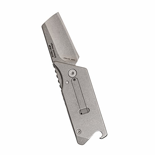 Kershaw Pub, Blue Multifunction Pocket Knife (4036BLUX) with 1.6 Inch 8Cr13MoV Stonewash Blade and Black Handle, Includes a Screwdriver Tip, Pry Bar, Key Chain Attachment and Bottle Opener