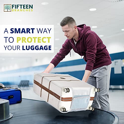Luggage Covers for Suitcase TSA Approved | Handle Openings on L&R | Premium Clear Suitcase Covers for Luggage TSA Approved | Luggage Protector Suitcase Cover | Size 28in |Clear Luggage Cover Protector