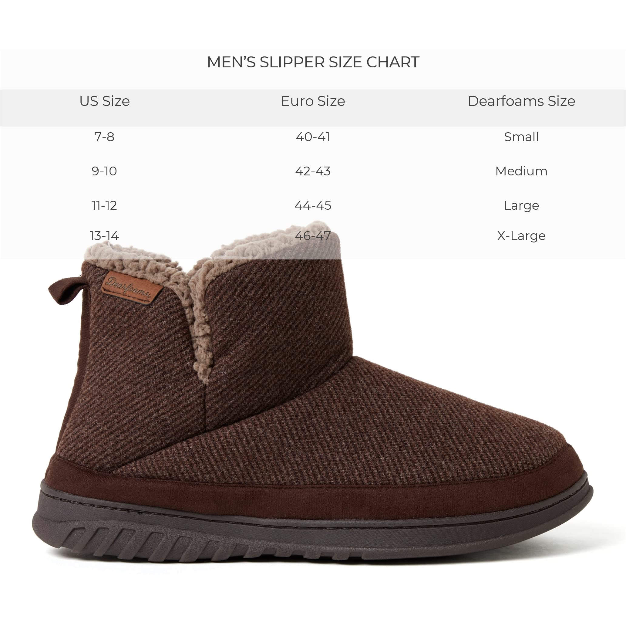 Dearfoams mens James Woven Boot Slipper, Coffee, X-Large US