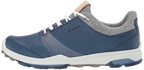 ECCO Women's Biom Hybrid 3 Gore-Tex Golf Shoe, Denim Blue Yak Leather, 5-5.5