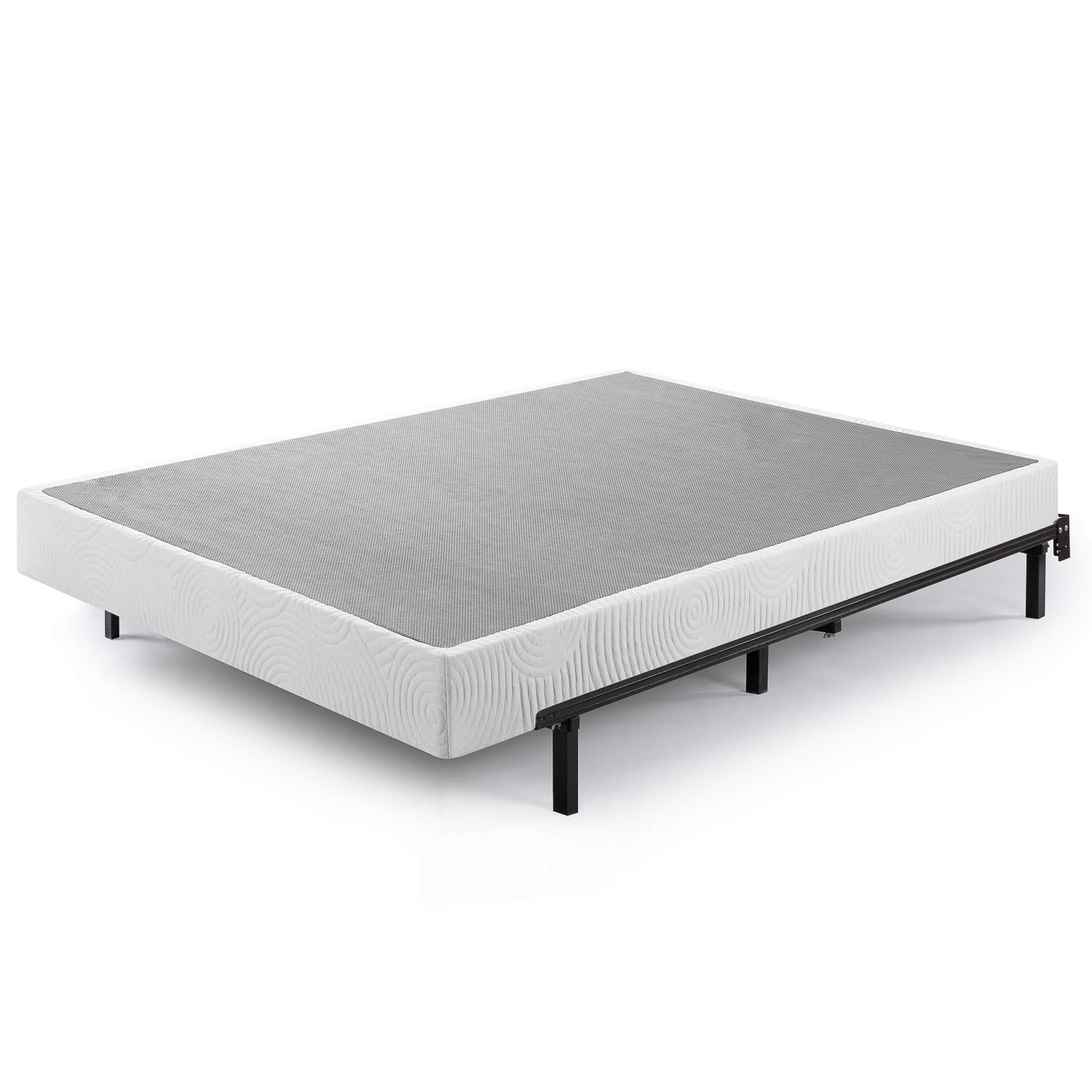 ZINUS Quick Lock Metal Smart Box Spring, 7.5 Inch Mattress Foundation, Strong Metal Structure, Easy Assembly, Queen, White, Hassle & Headache Free - Comes Together With Easy-to-follow In