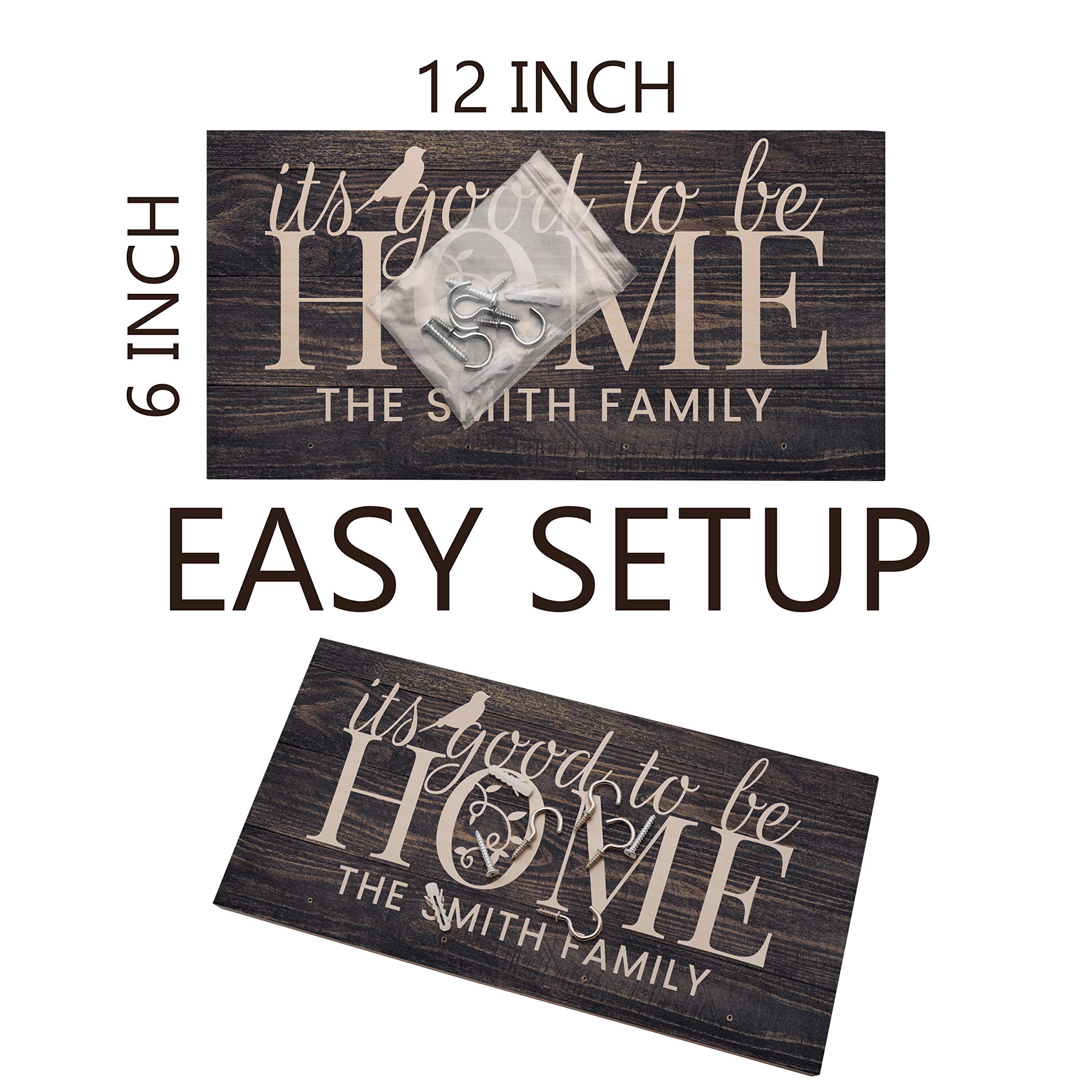 People People Personalized Wood Key Hanger for Wall | New Home Décor Gift for Wedding Housewarming | Customized Gifts for Couple Mr Mrs Key Ring Holder Hook | Key Rack | C01D05