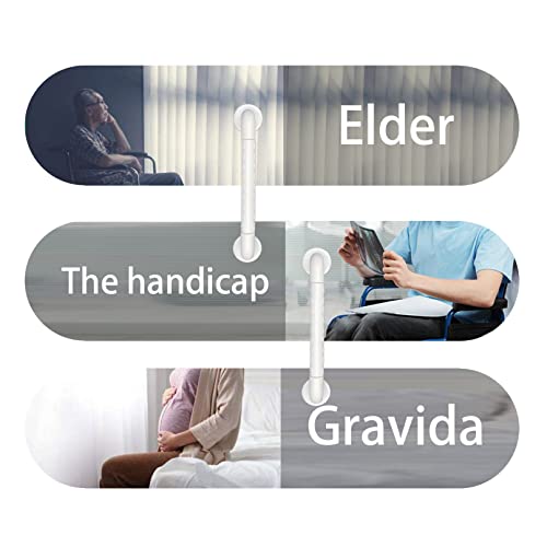 Grab Bars for Shower, Handicap Handicap Grab Bars for Bathtubs and Showers, White Shower Handle,Safety Hand Rail,Support-Pregnant Woman,Elderly,Injury,Senior Assist Bath Handle(16 Inch)