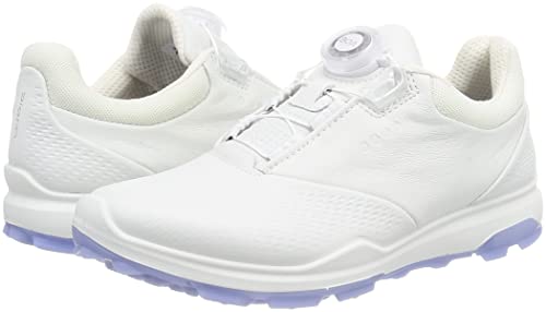 ECCO Women's Biom Hybrid 3 BOA Hydromax Water Resistant Golf Shoe, White, 8-8.5