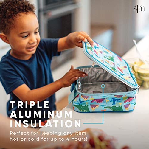 Simple Modern Kids Lunch Box for Toddler | Reusable Insulated Bag for Boys | Meal Containers for School with Exterior and Interior Pockets | Hadley Collection | Under Construction