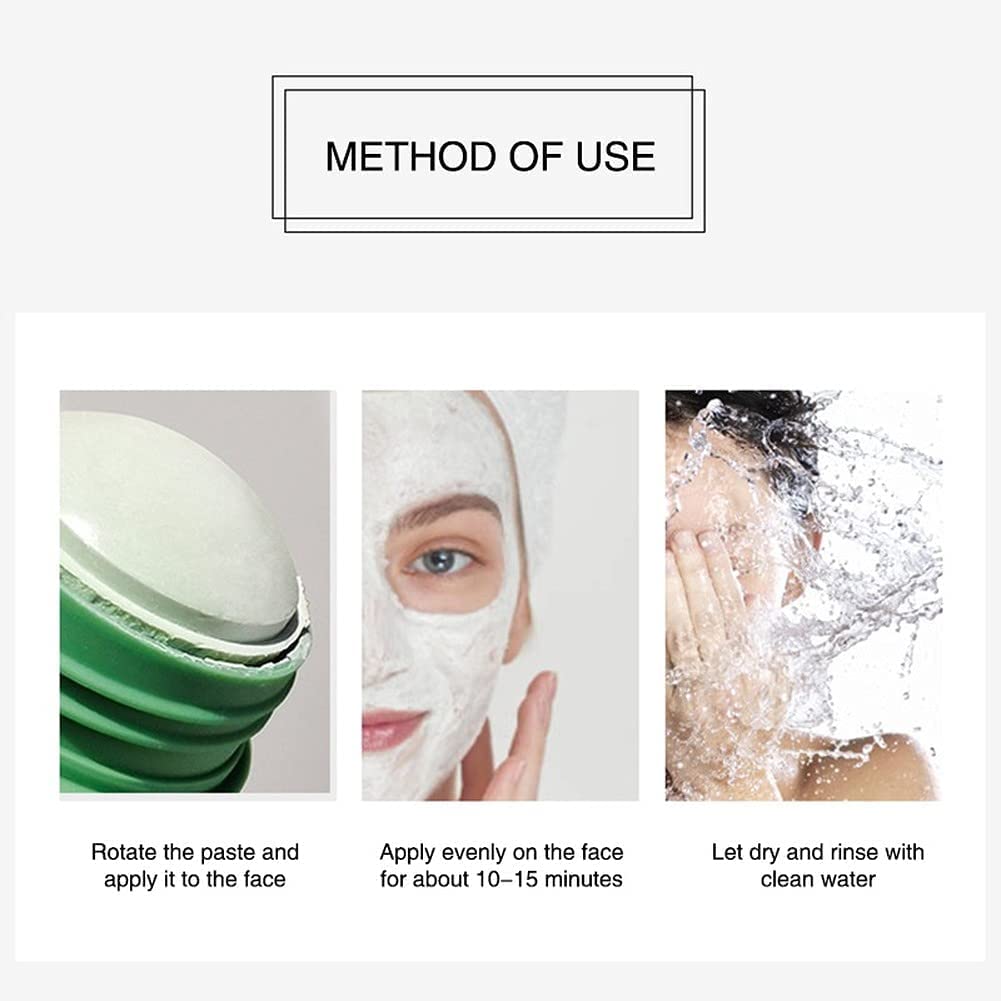 HENGBANG 2pcs Pocoskin Natural Green Tea Mask, Moisturizing, for Face, Unisex