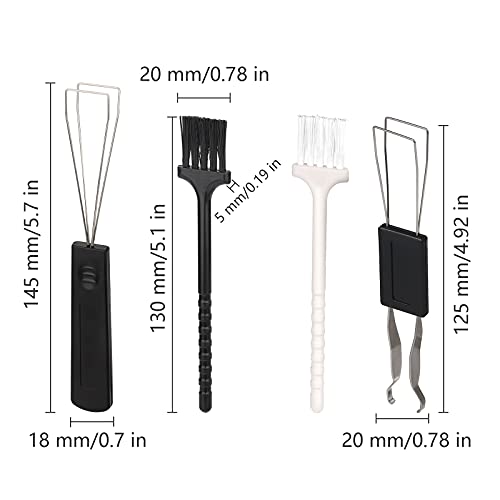 SAVITA 2 Pcs Keycap Puller Mechanical Switch Puller Stainless Steel Keyboard Remover with 2 Pcs Keyboard Brush Must-Have Tool for Mechanical Keyboard Clean, Fixing