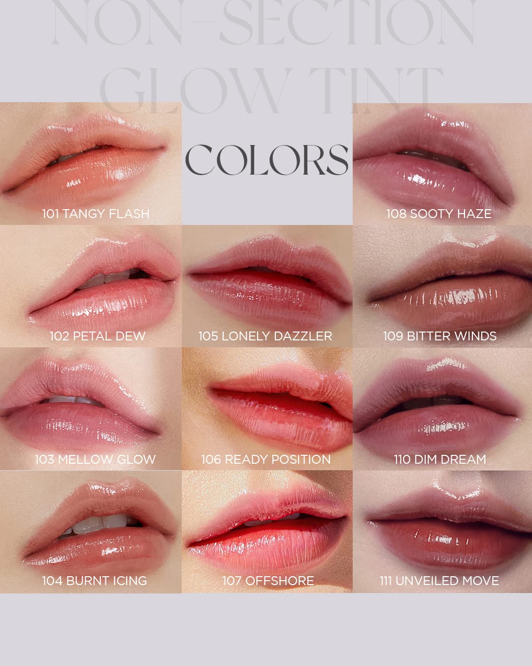 EQUMAL Non-Section Glowy Tint – 107 OFFSHORE – Glass Lasting Transparent & Flexible Lip Makeup - Moisturizing Lip Stain for Glossy Finish – Buildable Lipstick for Fuller Looking Lip, 0.18 fl.oz.