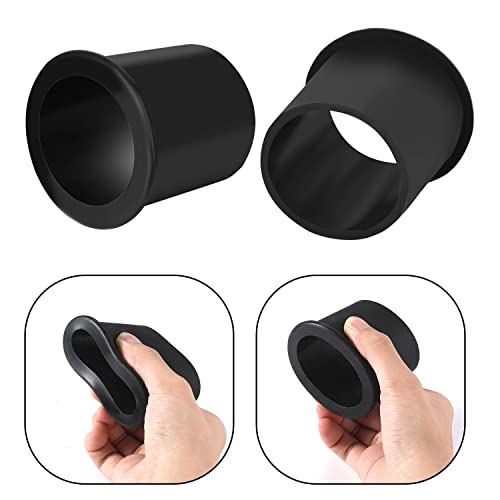 SAVITA 3pcs Umbrella Hole Ring, 3 Sizes Anti-Skidding Silicone Umbrella Hole Plug Suitable for Pool Umbrella Hole and Cap for Patio Garden Beach Table (Clear Black)