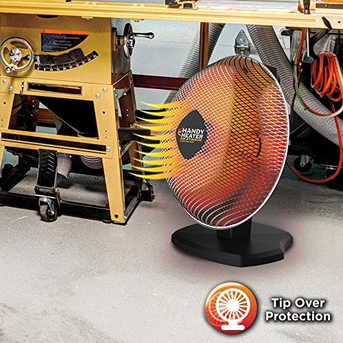 Ontel Handy Heater Heatwave Parabolic Space Heater with Ceramic Heating Technology