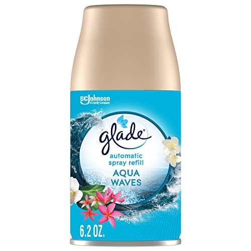 Glade Automatic Spray Refill, Air Freshener for Home and Bathroom, Aqua Waves, 6.2 Oz