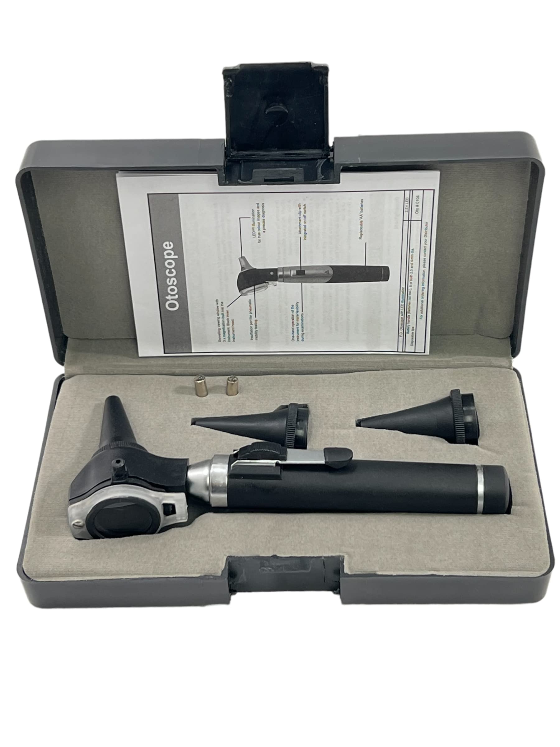 LED Otoscope Otoscope KIT Set 3.5V Plus Extra Specula Plus Extra Bulb LED Otoscope Otoscope Set with Hard LED Otoscope Student Home USE Cynamed