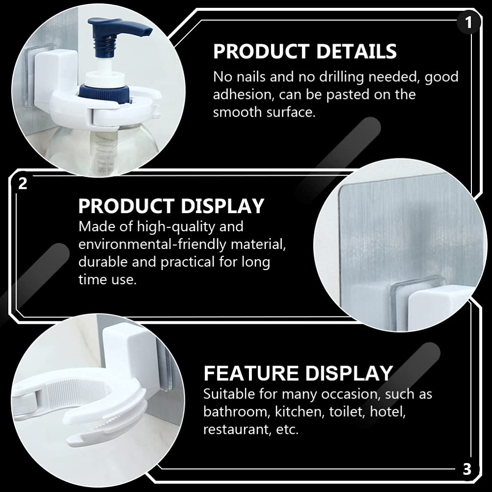 UKCOCO 6pcs Adjustable Bottle Hanger Bottle Holder for Hand Holder Adjustable Hitch Sponge Holder Wall Mounted Shampoo Holder Dish Rack White Body Wash Plastic Water Bottle