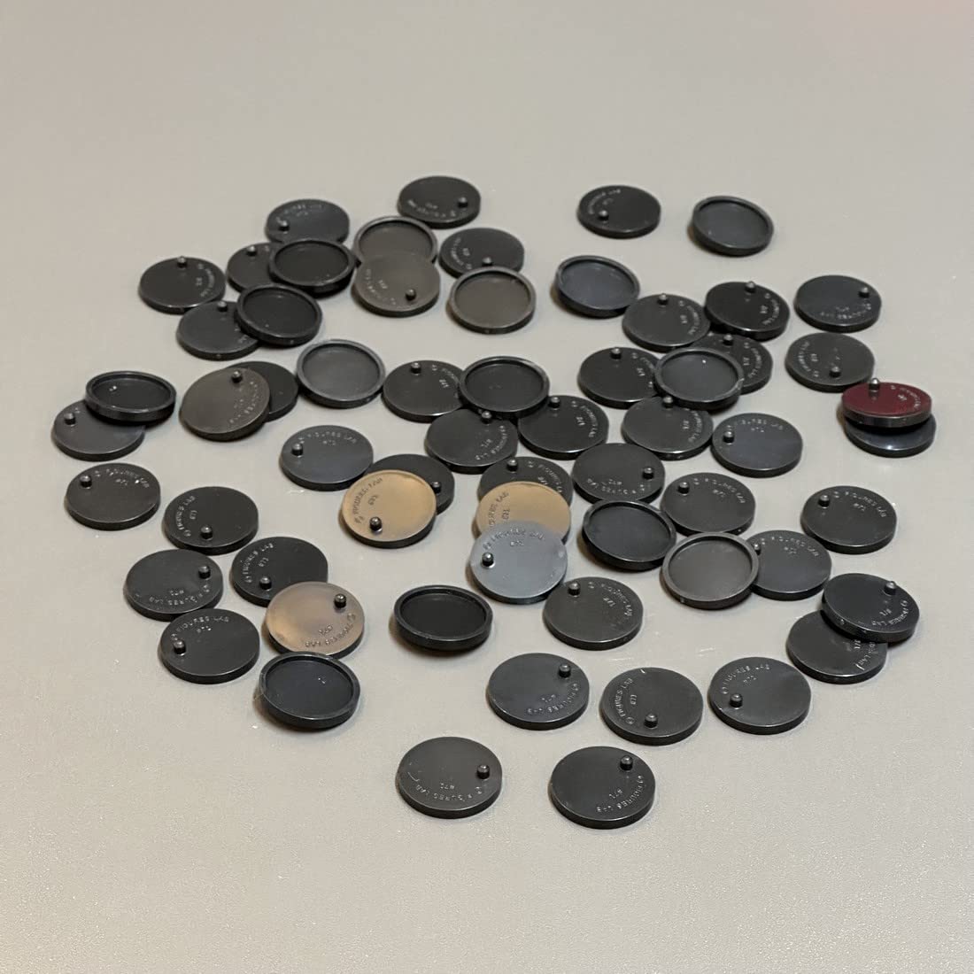 FIGURESLAB 60Pcs 25mm wide Round Black Figure Display Stands Fit For 3.75” Vintage Star Wars Movie Action Figures toy