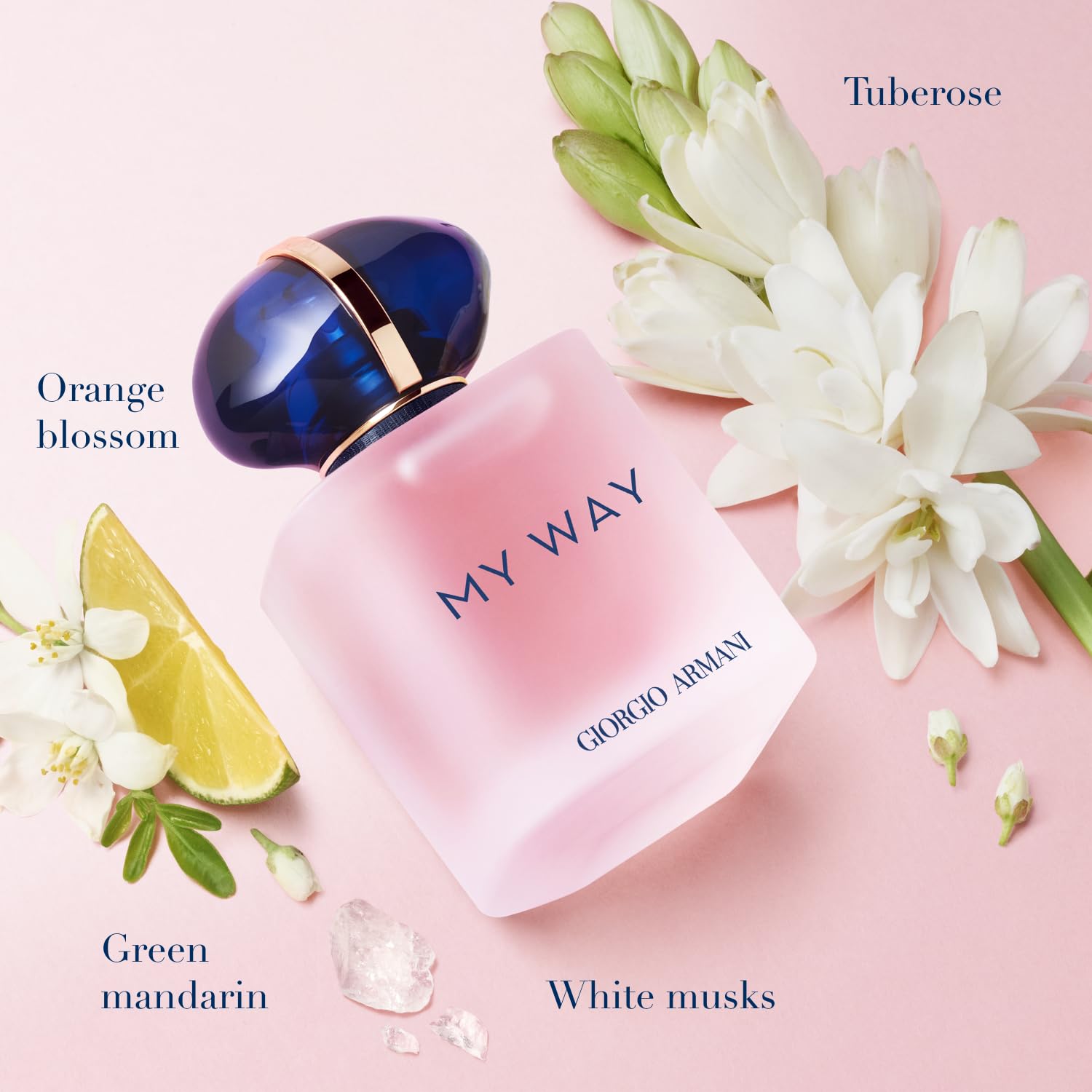 GIORGIO Armani My Way Floral for Women Eau de Parfum Rechargeable Refillable Spray, 1.7 Ounce
