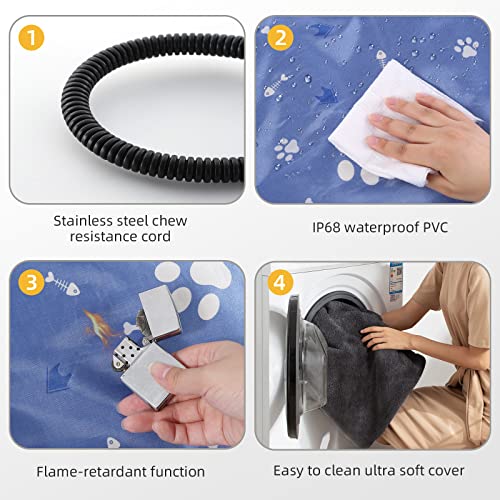 SoftGym Pet Heating Pad Dog Heating Pad Dog Cat Warming Pad Electric Heated Pad for Dogs and Cats Heating Pad Dogs Heated Mat for Dogs Indoor Warming Mat with Auto Power(S)