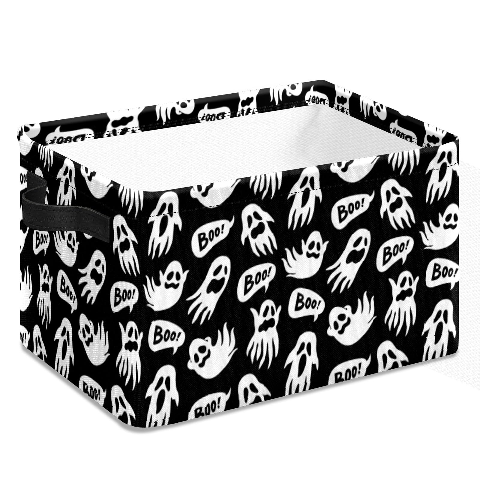 Halloween Pumpkin With Candies Storage Basket Large Foldable Storage Bin Cube Collapsible Organizer for Pantry Bedroom Decor