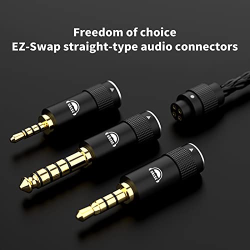 okcsc 16 Core IEM Cable MMCX Upgraded Cable with Detachable 2.5/3.5/4.4mm Adapter Silver Plated Replacement Cable Earphone Cord for Shure SE215,SE315,AONIC3,AONIC4,for DITA Project 71 MMCX Cable