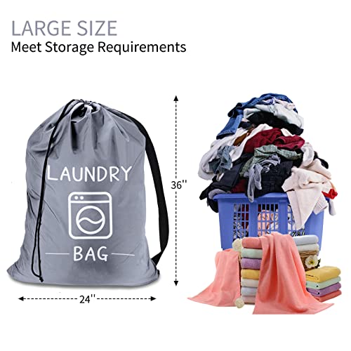 Laundry Bag with Strap, Laundry Bags Extra Large Heavy Duty, Travel Laundry Bags for Dirty Clothes, Dirty Laundry Travel Bag, Canvas Laundry Bag, Easy Fit a Laundry Hamper or Basket…
