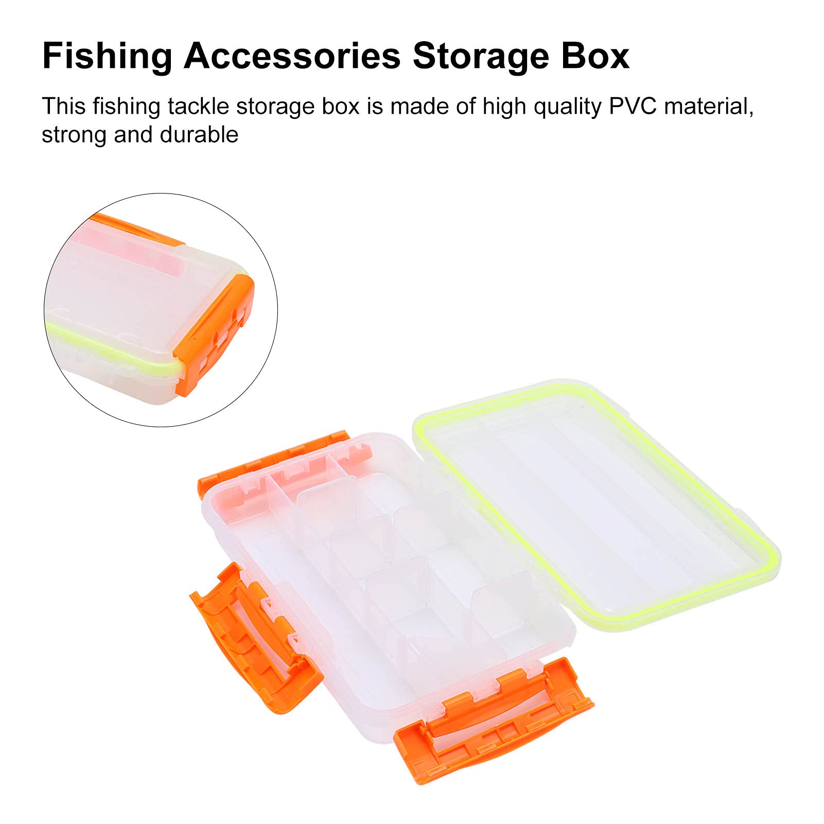 Fishing Tackle Organizer, Bait Storage Box Transparent Safe Seal for Fishing for Fisherman