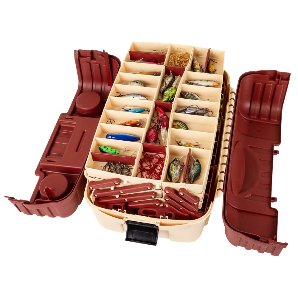 Fishing Tackle Box Bait Storage Case 7-Tray Plano Lures Hip Roof Organizer Hooks