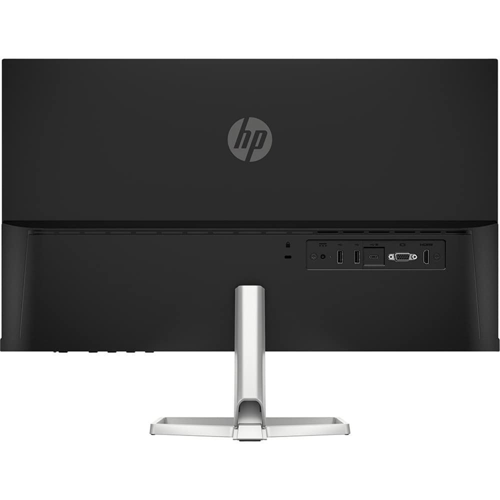 HEWLETT PACKARD 474U1AA#ABA 23.8 inch Full HD 1080p 16:9 FreeSync IPS Monitor Silver and Black Bundle with 2X 6FT Universal 4K HDMI 2.0 Cable, Universal Screen Cleaner and 6-Outlet Surge Adapter