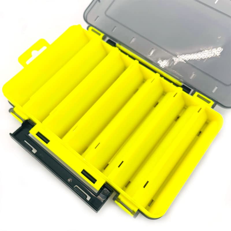 Fishing Tackle Boxes Large Capacity Portable Double-Sided Storage Fishing Tool Box Tackle Boxes Plastic Bait Accessories (Color : Blue)