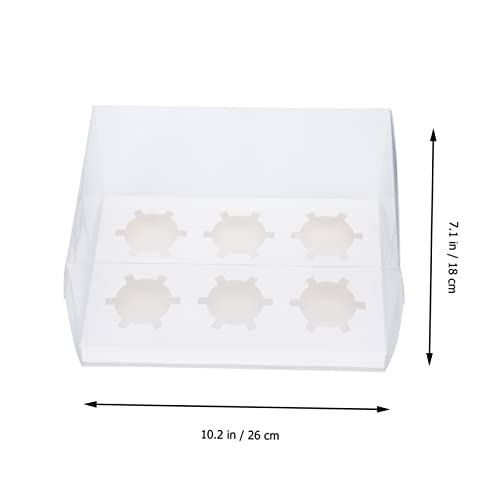 SOLUSTRE Cup Cake Paper Cup 2pcs Packaging Boxes Cupcake Box Mini Muffins Clear Container Mini Paper Cups Cheesecake Holder Containers Clear Cupcake Holder Tart Boxes Cupcake Boxes Fine