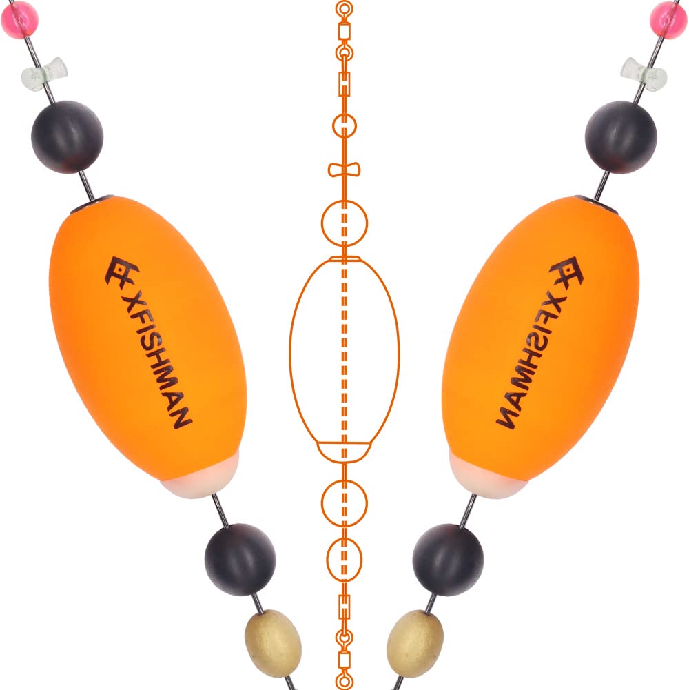Fishing-Popping-Cork-for-Saltwater-Bobbers-Large-Floats Red Fish Popper for Carolina Rig (Popper_Yellow 2 Pack)