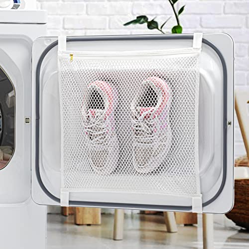 MIFNRO Sneaker Wash and Dry Bag for Dryer, Sneaker Drying Bag for Laundry, with 4 Suction Cup Hooks for Easy Installation, Use YKK Zipper(1 M )