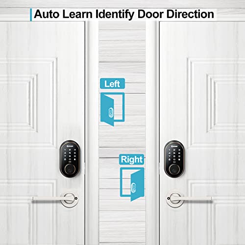 Keyless Entry Door Lock - GEEANN Smart Keypad Deadbolt Lock, Electronic Door Locks with Keypads, Touchscreen Auto Lock, Anti-Peeking Password and Backlit Design Oil Rubbed Bronze