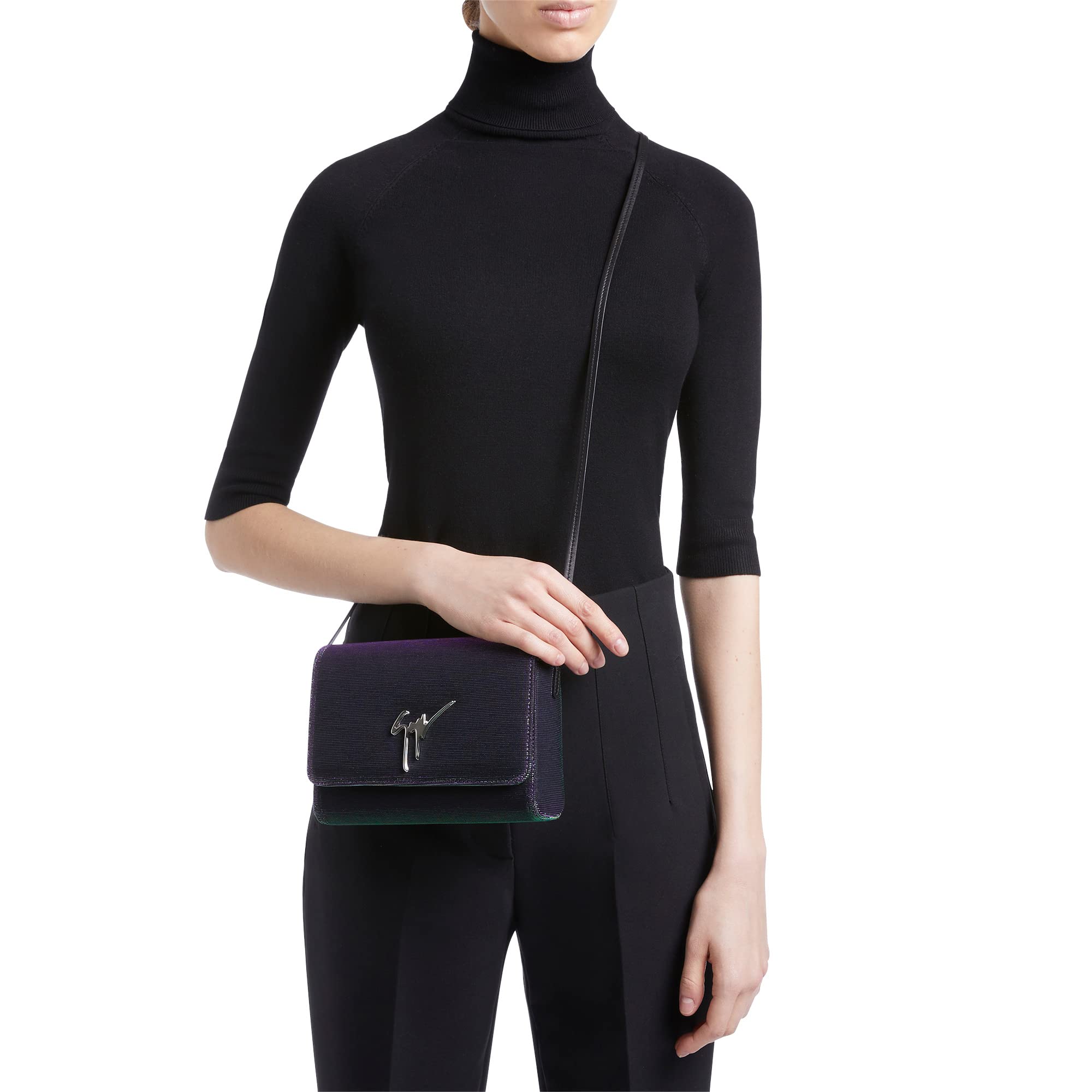 Giuseppe Zanotti, Cursa Shoulder Bag, One Size, Purple