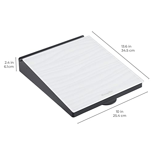 ECR4Kids MessageStor Dry-Erase Glass Board Memo Station, Desk Organizer, Waves