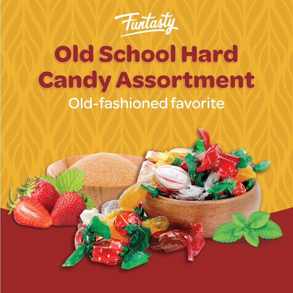 Funtasty Old-School Hard Candy Assortment, Traditional Treats, Bulk Pack 2 Pounds