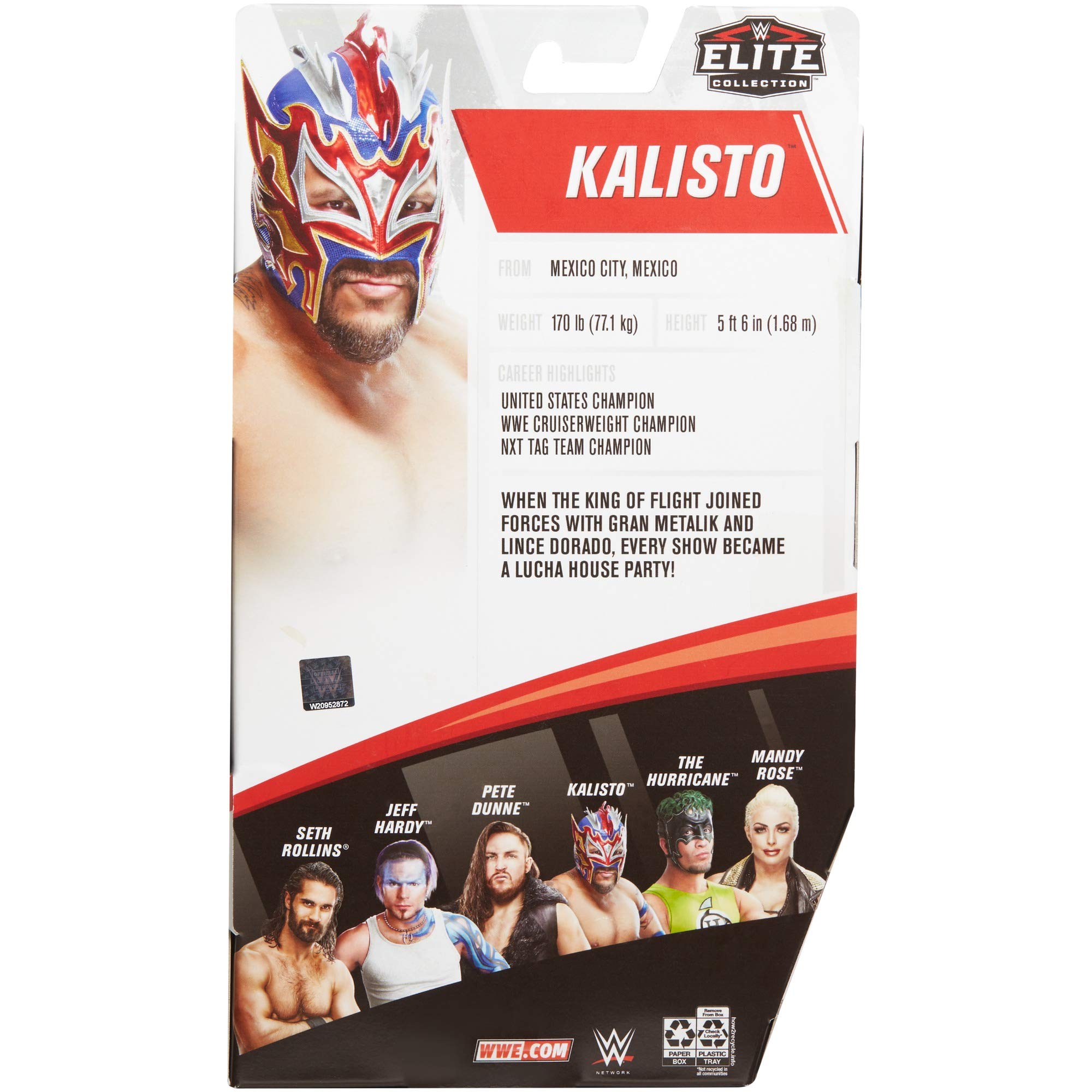 WWE Kalisto Elite Series #75 Deluxe Action Figure with Realistic Facial Detailing, Iconic Ring Gear & Accessories