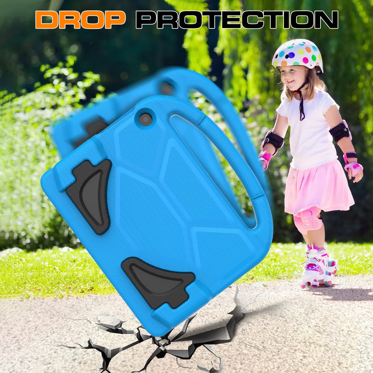Fire 8 Tablet Case for Kids, YIHE Case for Amazon Fire 8/HD 8/8 Plus Kids Pro (2022 Model & 10th Generation-2020), Shockproof Kidproof Protective Case with Handle Stand for Fire 8 inch, Blue