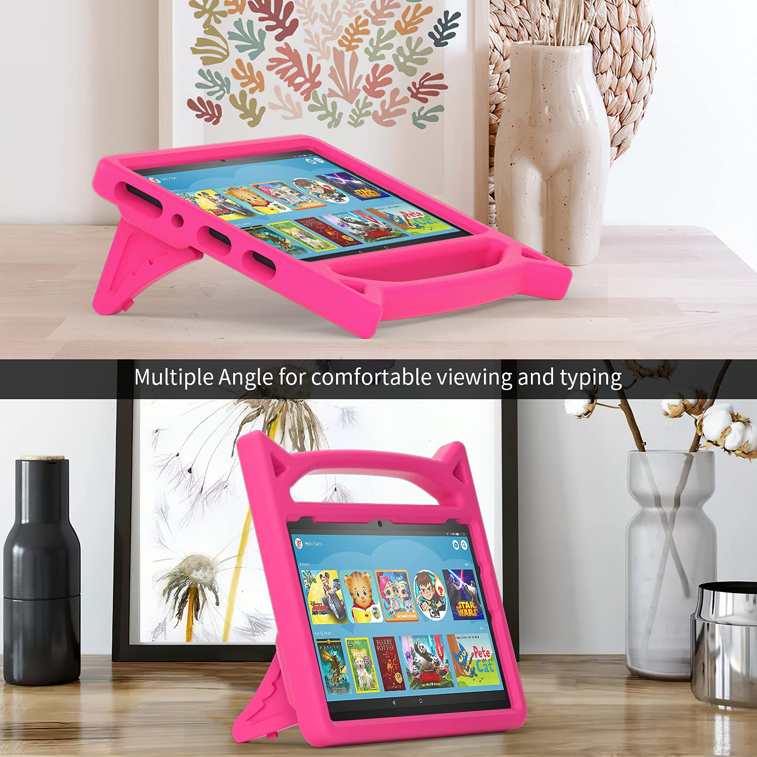 Fire HD 10 & 10 Plus Tablet Case for Kids, Amazon Fire Tablet 10 Case(11th Generation, 2021 Release)-Auorld Lightweight Kid-Proof Cover with Stand for Kindle Fire HD 10 Kids Tablet & Kids Pro Tablet
