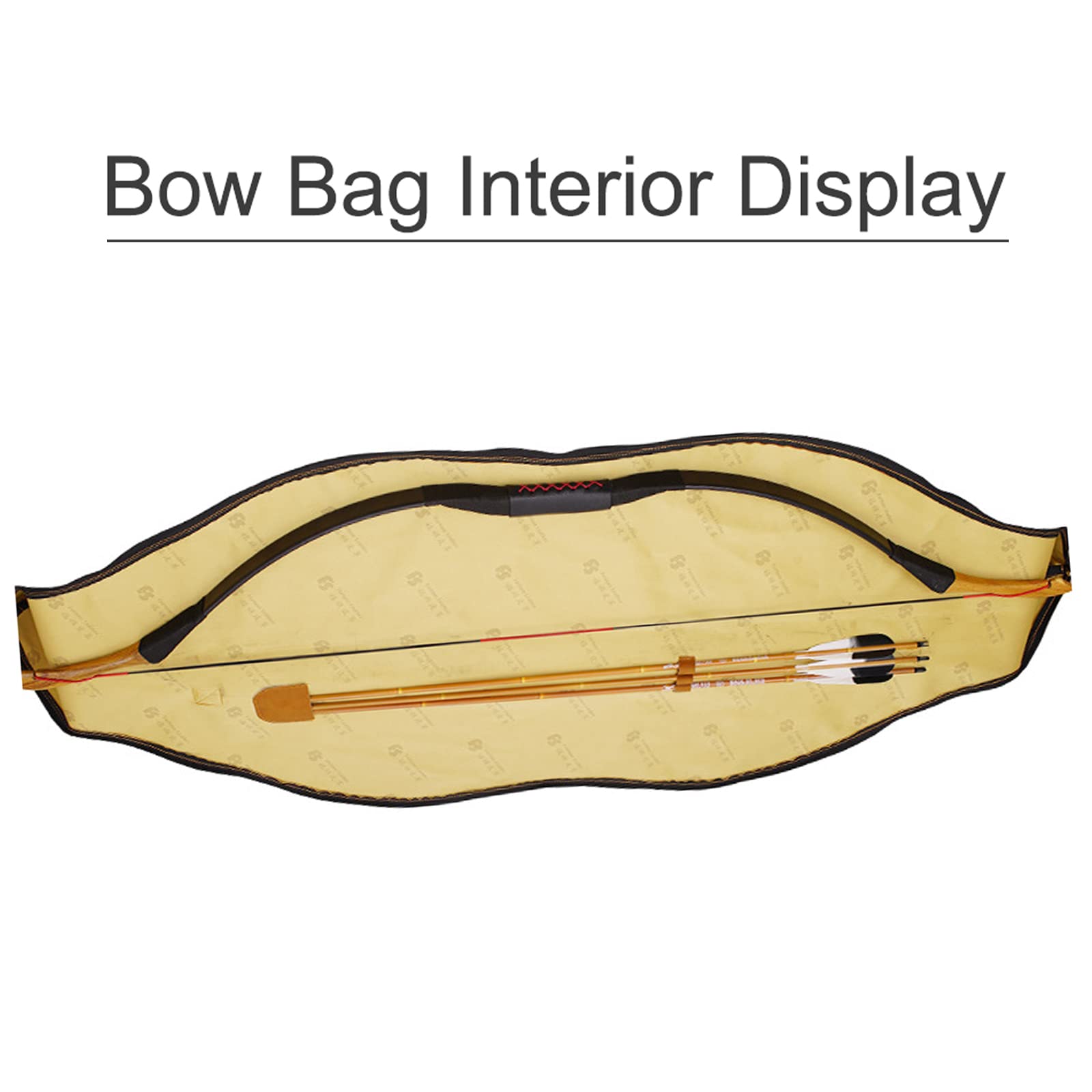 Elkrich Archery Bow Bag 60 Inch Traditional Recurve Bow Case Leather Bow Storage Bag for Longbow Horse Bow (Brown)