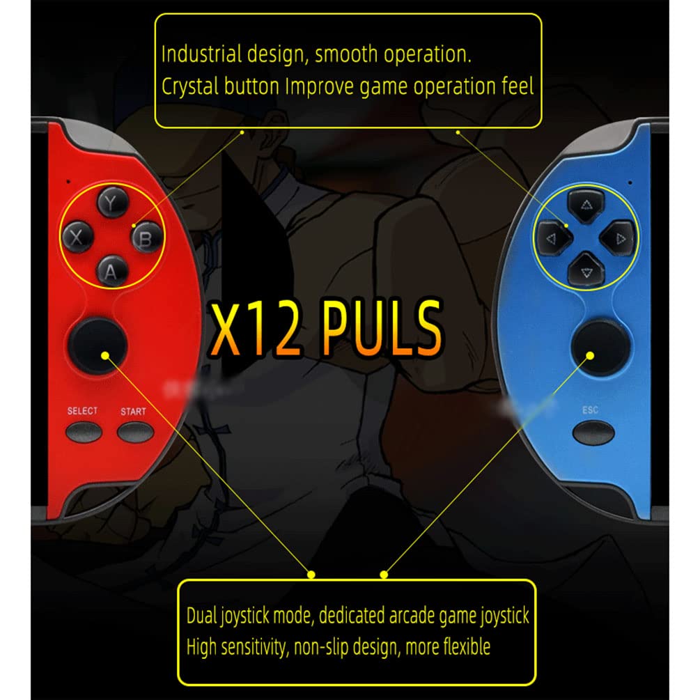 X19 Retro Game Machine HD 7 inch Large Screen Handheld Double Rocker Game Machine Design 8G built-in 1000 Games TV Video Game Console