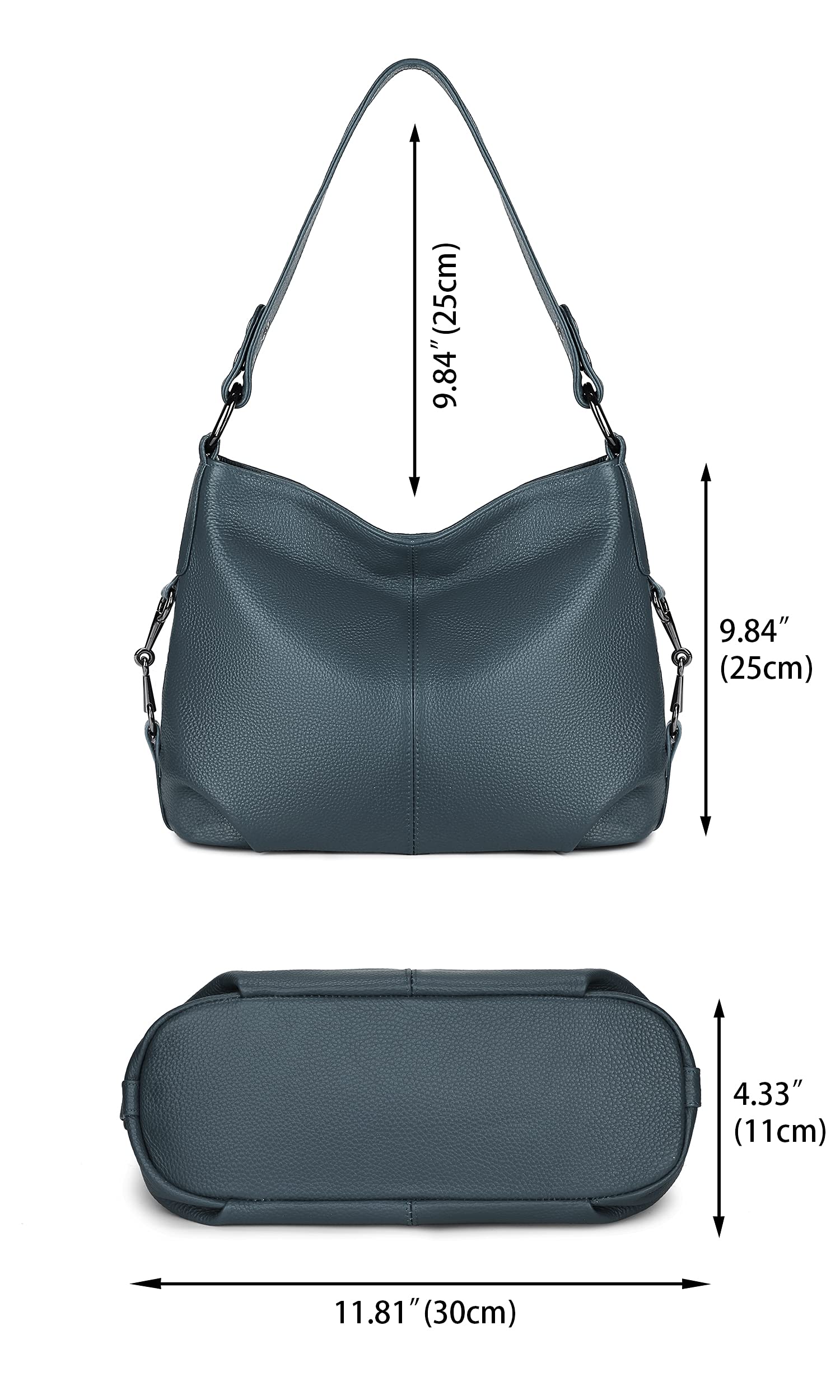 YALUXE Shoulder Bag Genuine Leather Tote Handbag Crossbody Bags for Women