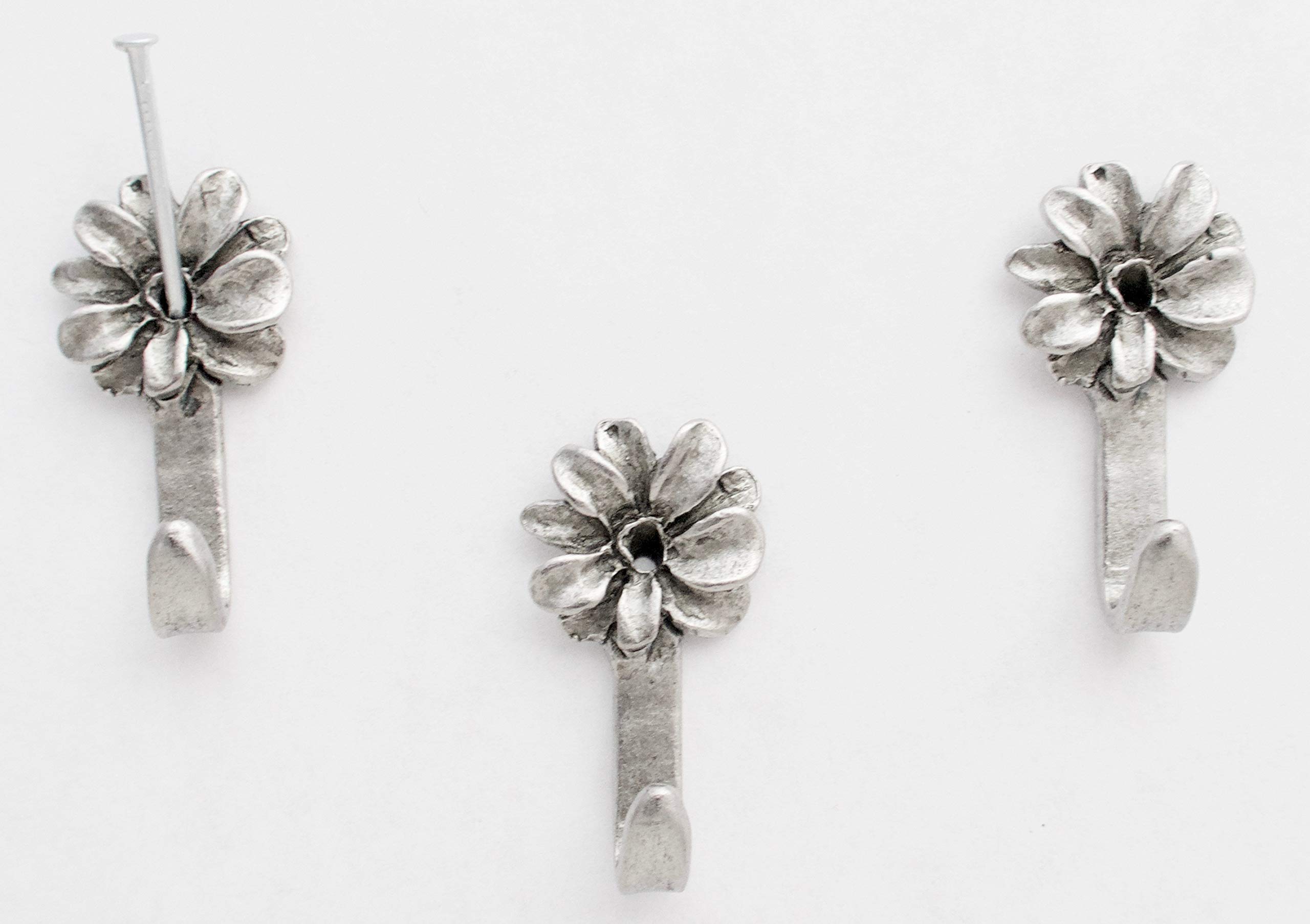 NORMA JEAN DESIGNS 3 PC Set Mini Metal Flower Hooks