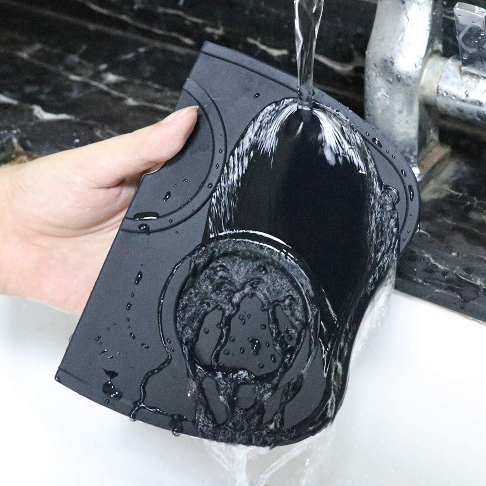 Espresso Tamper Mat, Food Safe Silicone Coffee Tamp Mat Anti-Slip, Corner Tamping Pad Non-Slippery Soft Odorless Holder Pad Black for Barista Tool Home Kitchen Office Bar Shop Worktop by BooTaa