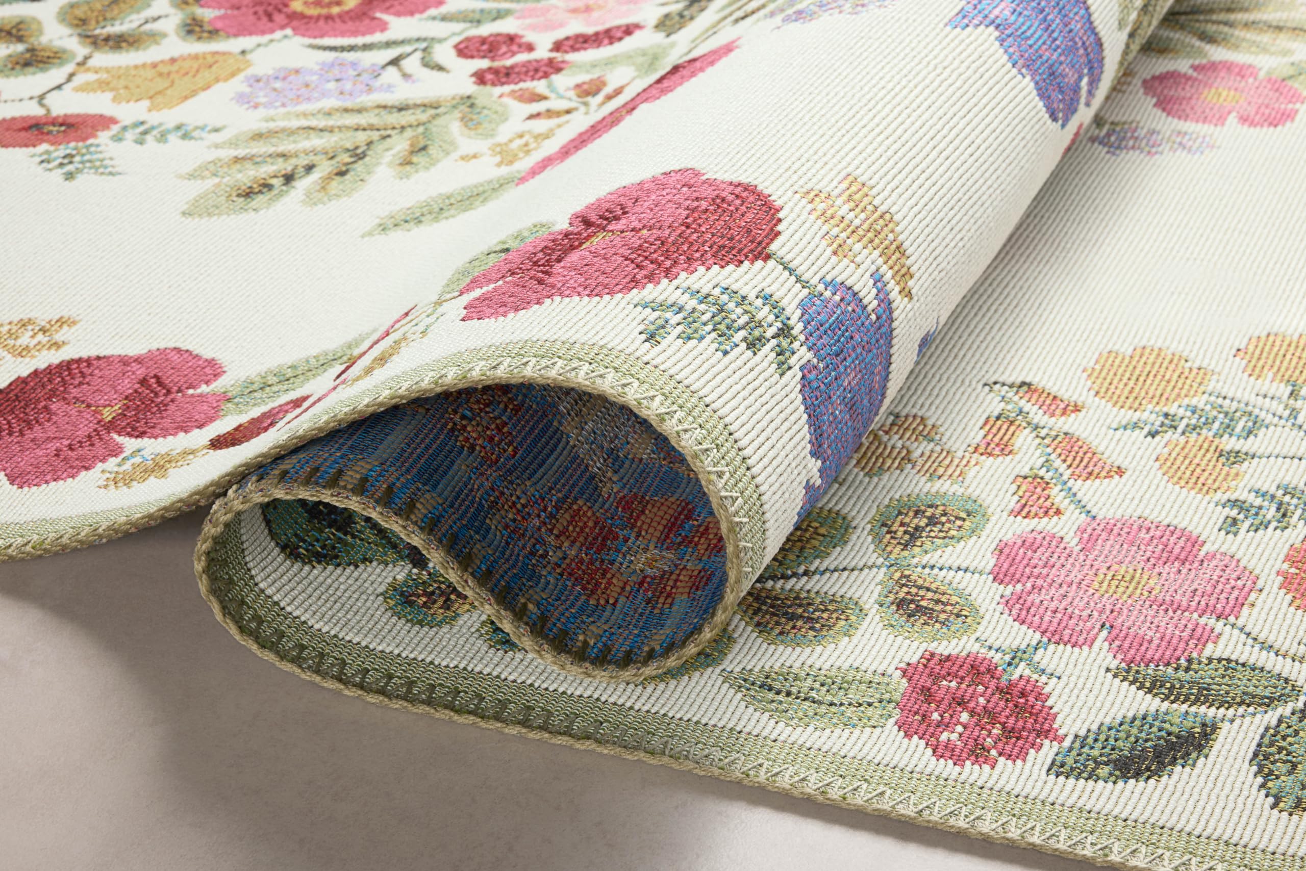 Loloi Rifle Paper Co. x Perennial Cream 6'-7" x 9'-4" Area Rug