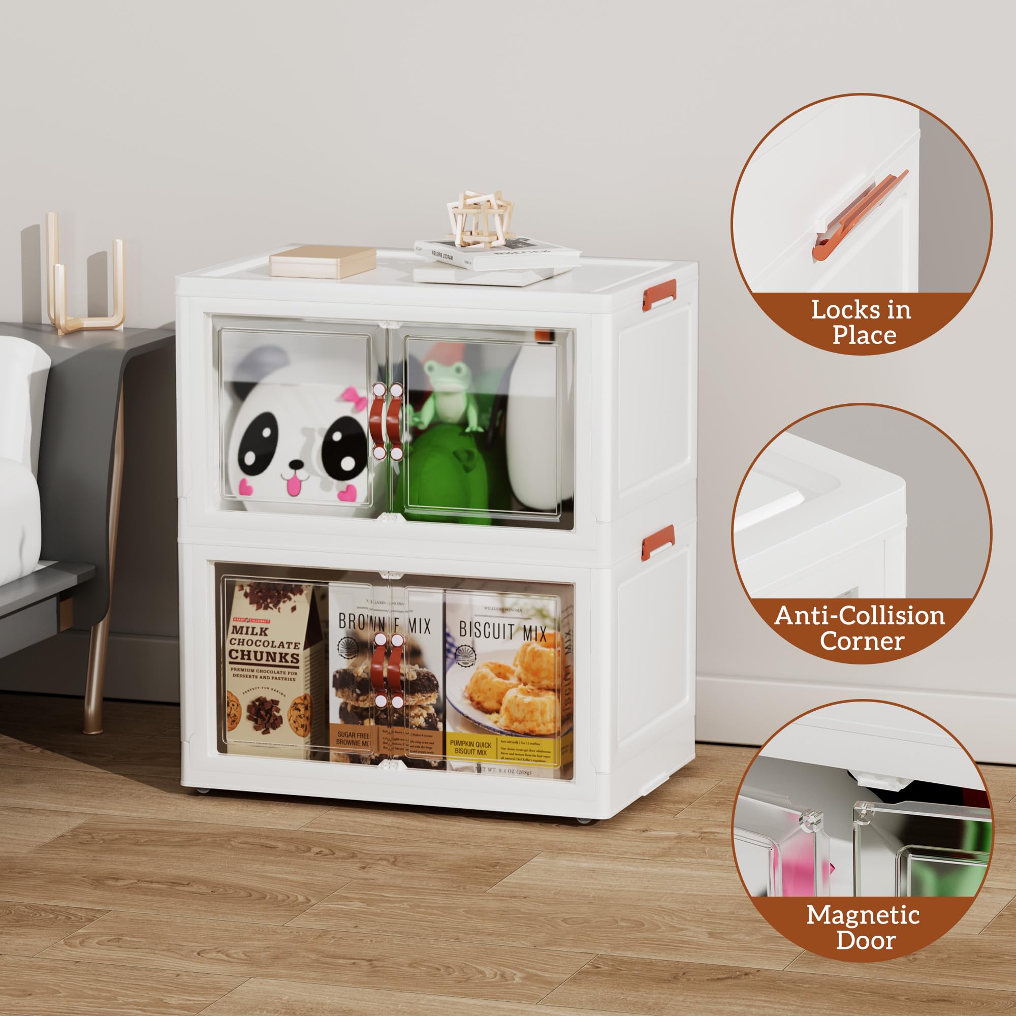 LONTAI Storage Cabinet with 4 96QT Drawers, Kitchen Pantry Cabinet, Wardrobe Closet, KitchenBathroom Cabinet, KitchenStorage Cabinet with Doors, Tall Storage Cabinet, KitchenBathroom Closet