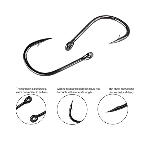 Fish Hook 100pcs Fishing Hooks Set Carbon Steel Single Circle Fishhook Fly Fishing Jip Barbed Carp Hooks Sea Tackle Accessories Fishing Tools