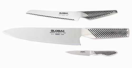 Global G-23861, Classic 3 Piece Knife Set, Stainless Steel